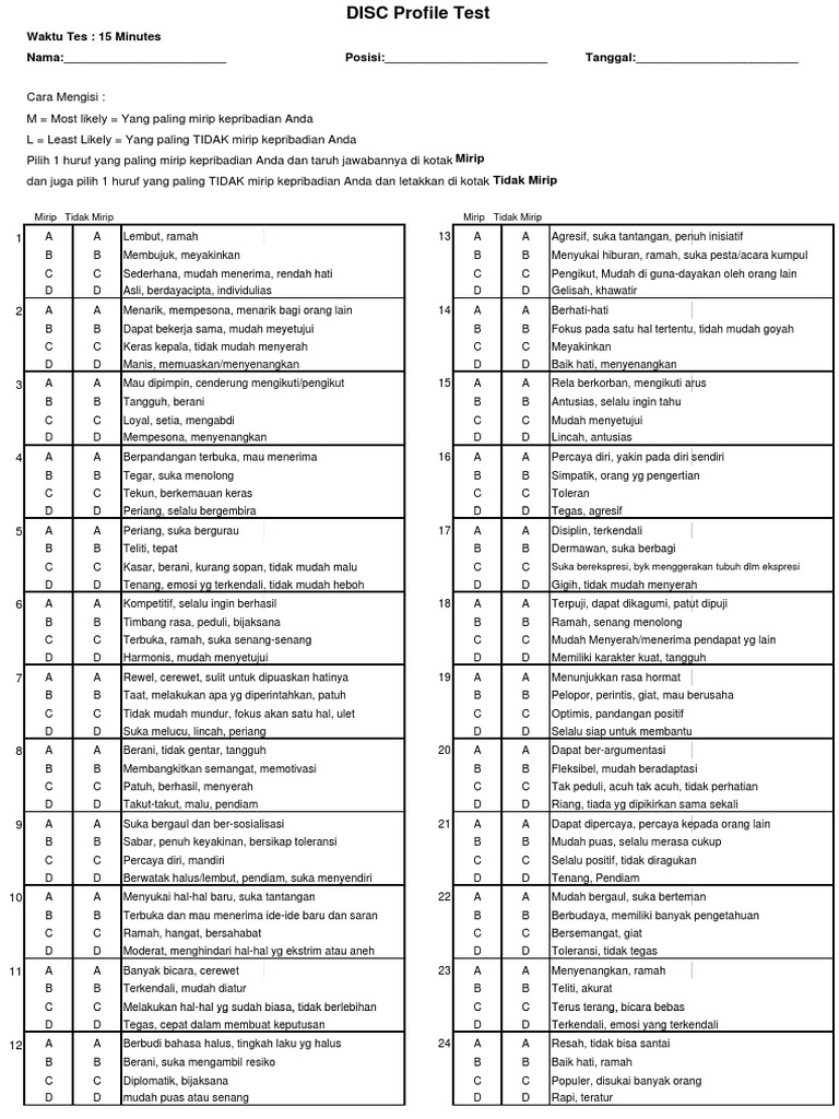 Soal Disc Test | PDF