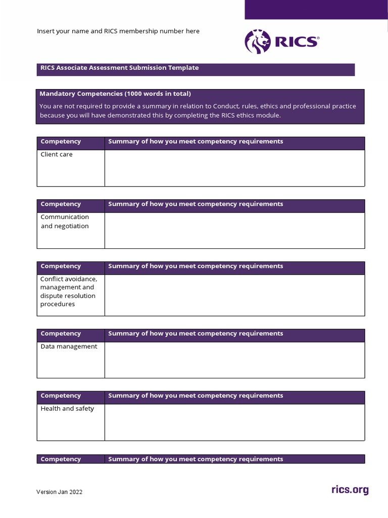 Associate Assessment SOE Template | PDF