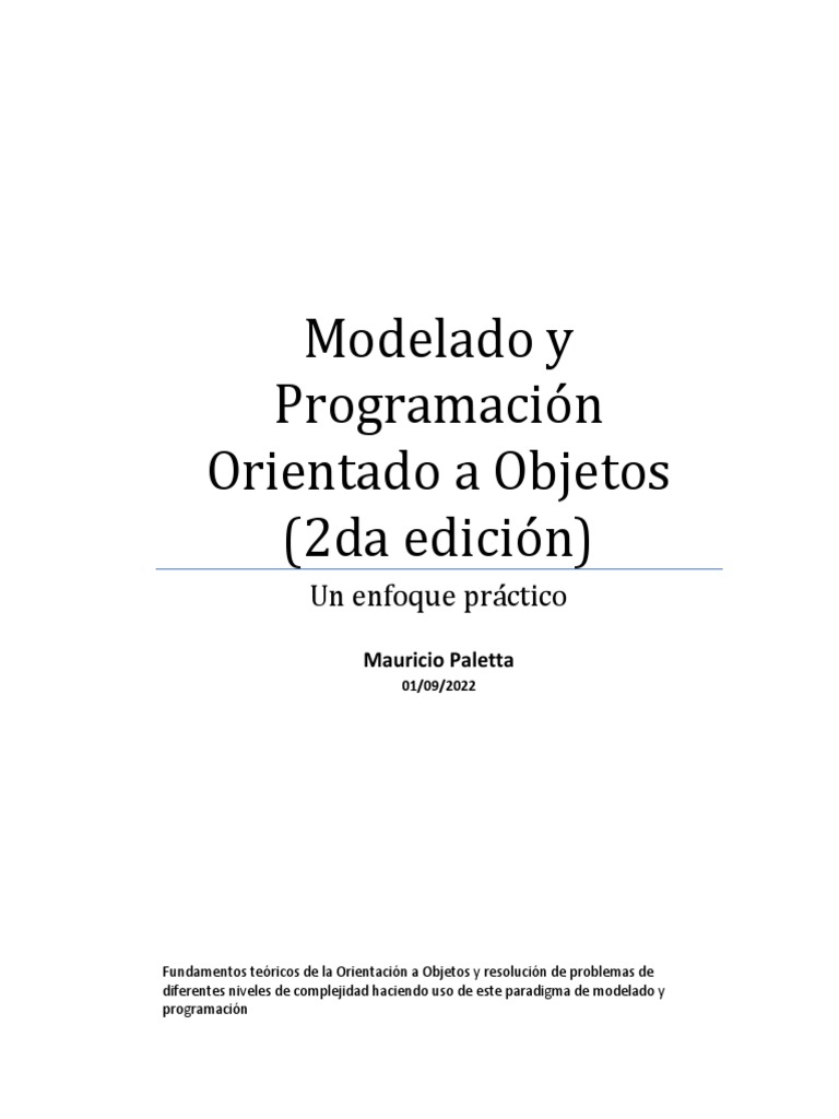 Modelado y Programación Orientado A Objetos (2da Edición) | PDF | Lenguaje de modelado unificado ...
