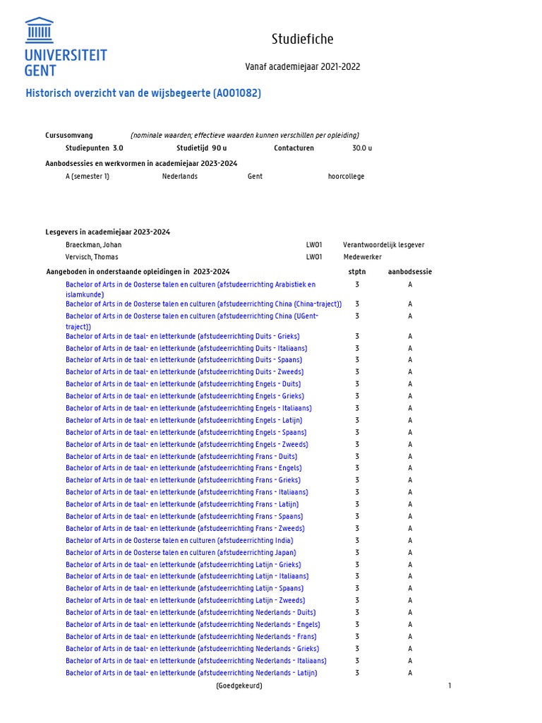 Historisch Overzicht Van de Wijsbegeerte (3sp) | PDF