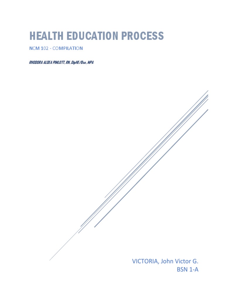 102 - Health Education Process | PDF | Learning | Learning Styles