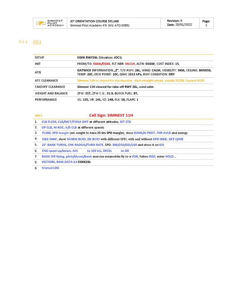 Joc MCC Simulator Sillaby Ver1.0 | PDF | Takeoff | Runway