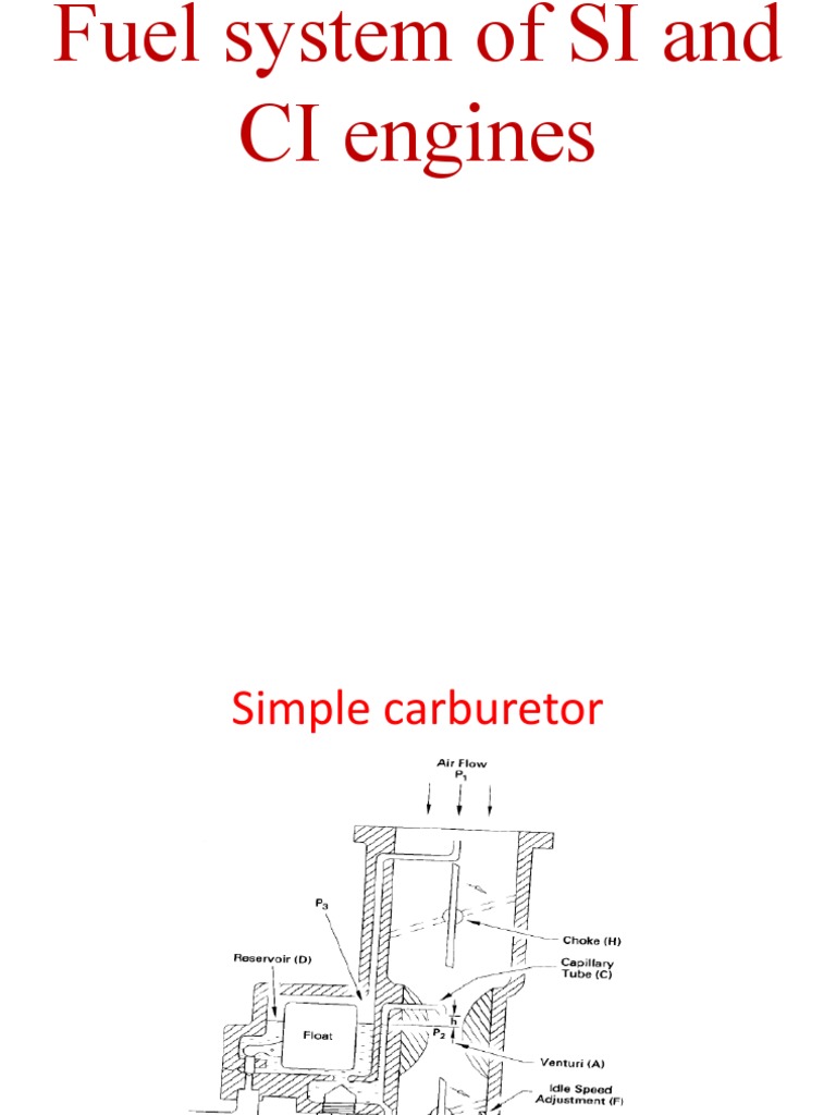 SI vs CI Engine Fuel Systems Explained | PDF | Technology & Engineering