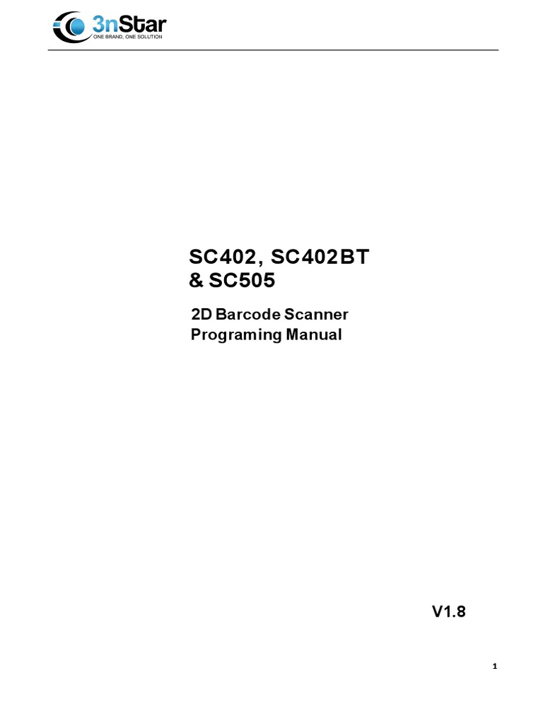 SC402 SC402BT SC505 Programing Manual V1.8 | PDF