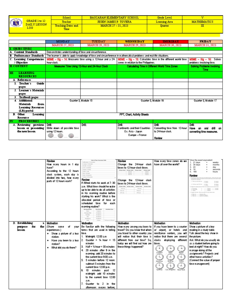 DLL MATH Third Quarter-Week 7 | PDF