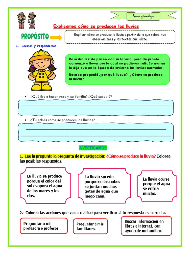 Ficha Cyt Explicamos Como Se Producen Las Lluvias | PDF Ficha Cyt Explicamos Como Se Producen Las Lluvias | PDF