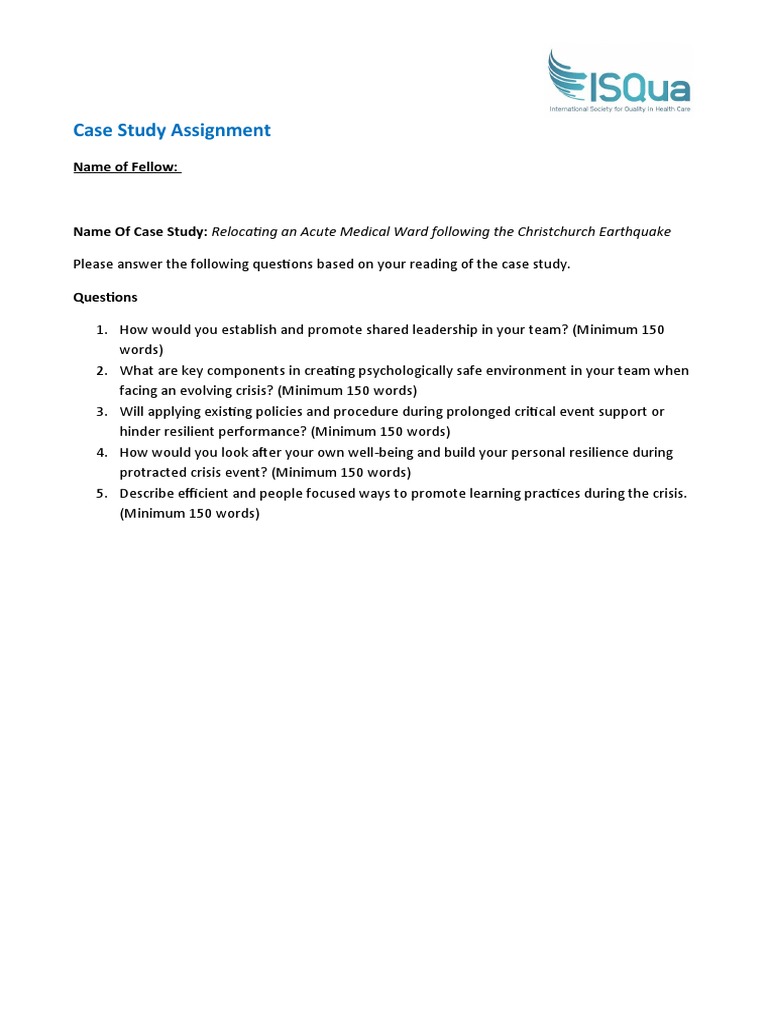 Case Study Assignment - Critical Crisis Thinking - Module 1 | PDF ...