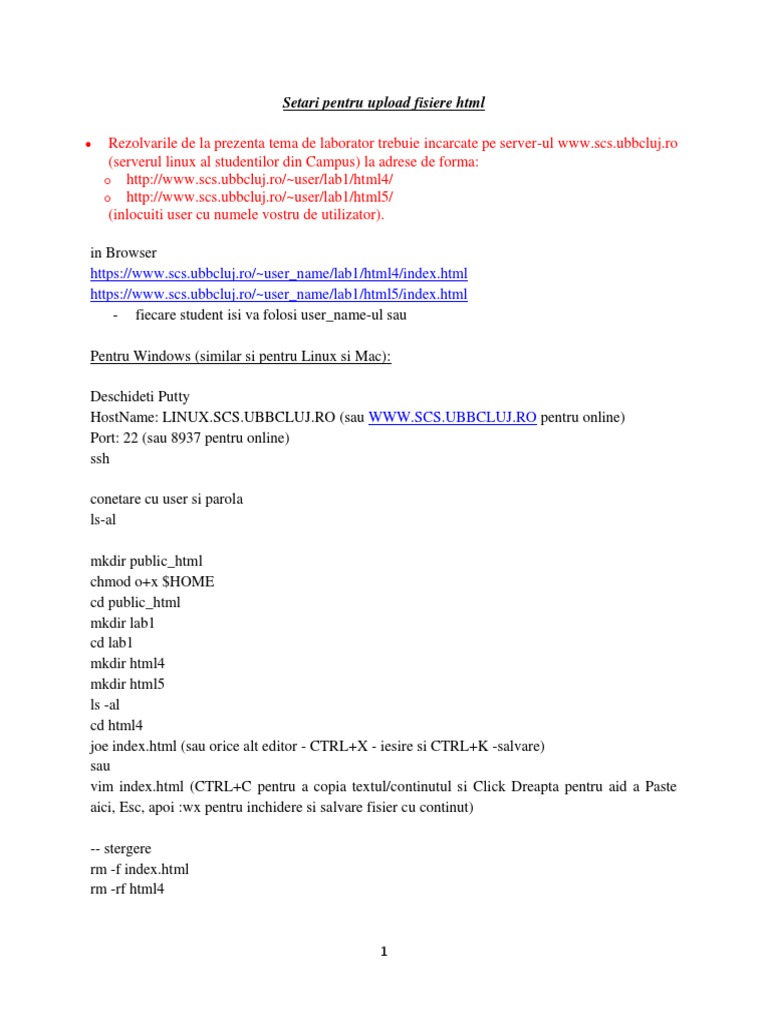 Setari Configurare Pentru Studenti | PDF