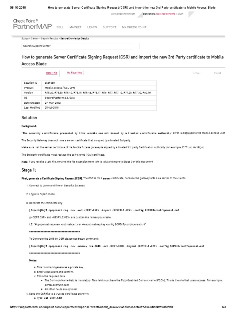 How To Generate Server Certificate Signing Request (CSR) and Import The ...