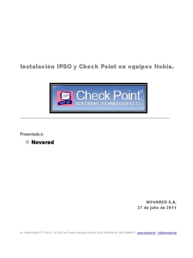 Instación IPSO-CheckPoint | PDF