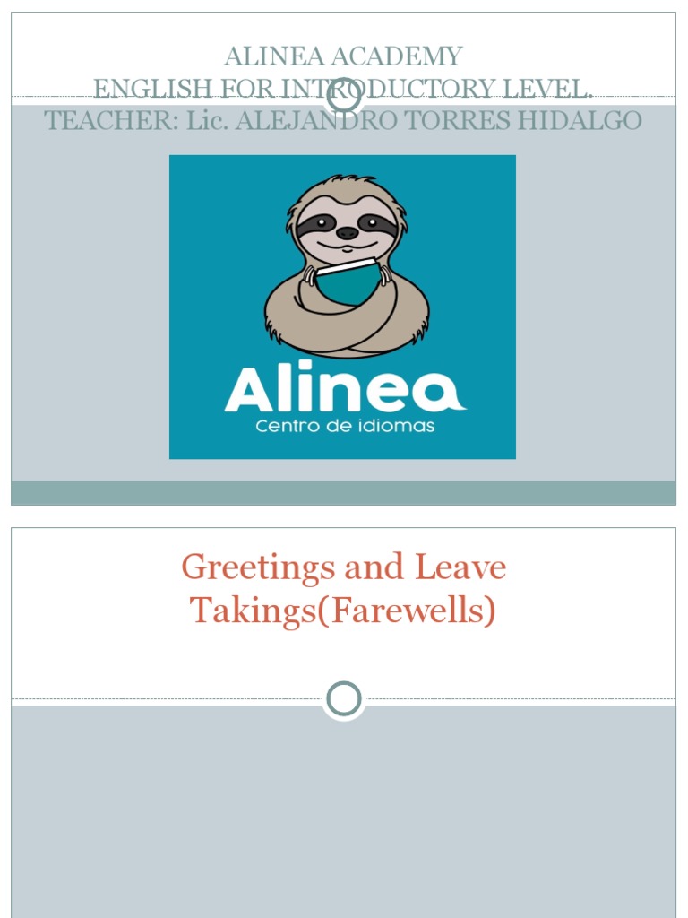 Greetings and Leave Takings (Farewells) | PDF | Alphabet | Writing