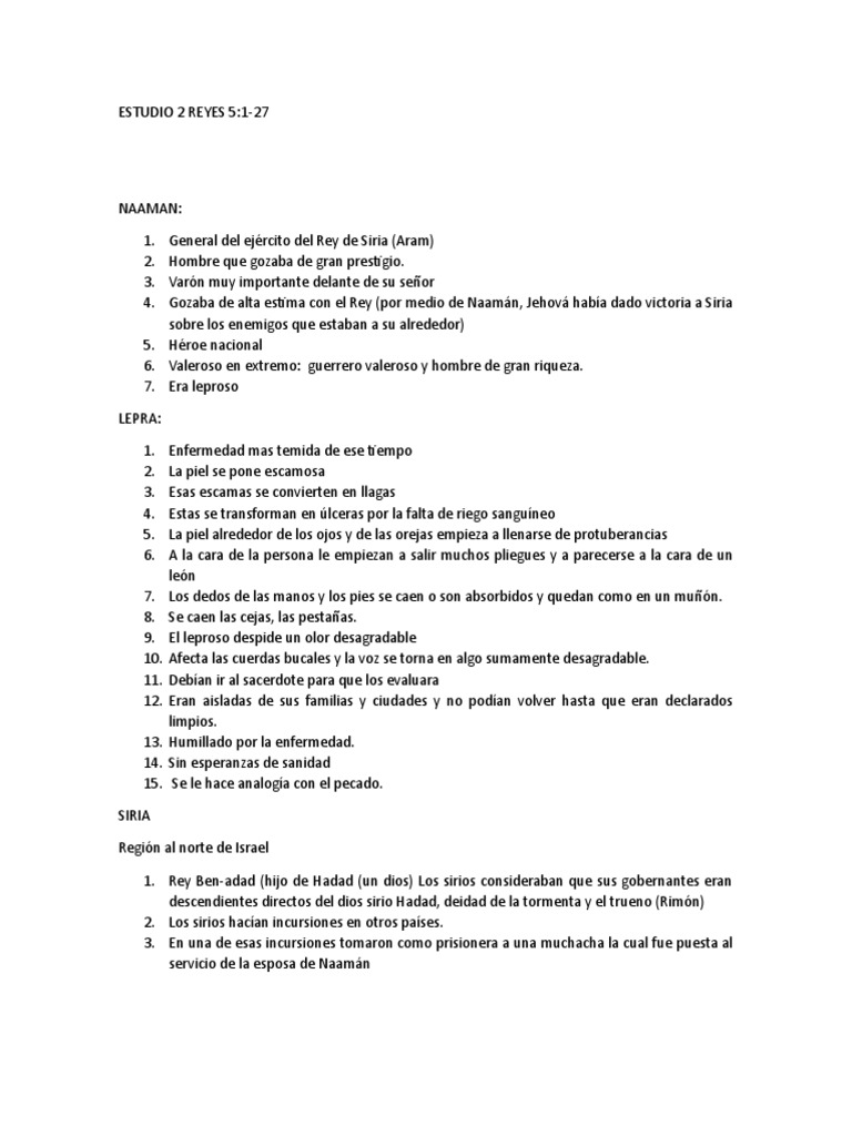 Estudio 2 Reyes 5 | PDF | Fe | Salvación
