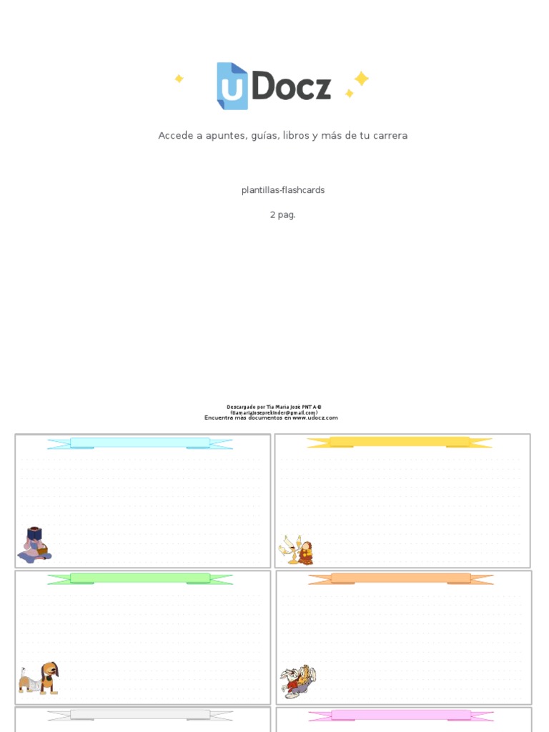 Plantillas de Flashcards para Imprimir | PDF