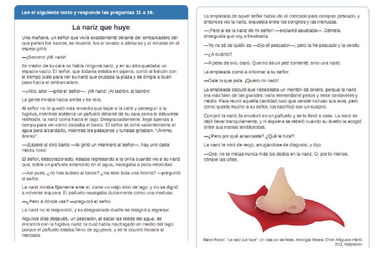 Cuento La Nariz Que Huye | PDF