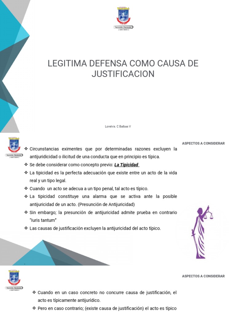 Legítima Defensa: Causas y Ejemplos | PDF | Principios éticos | Etica ...
