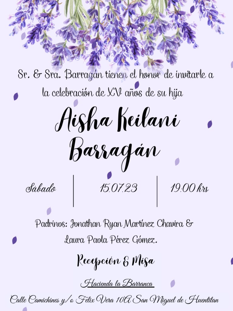 Invitacion Aisha | PDF