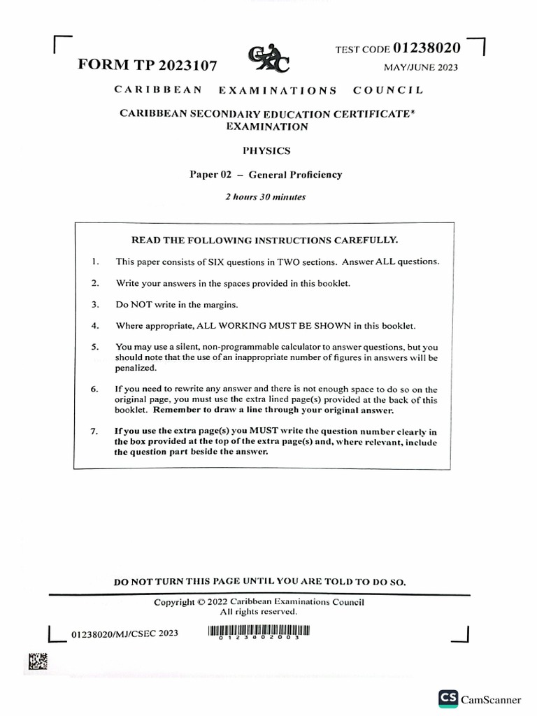 2023 Physics P2 | PDF
