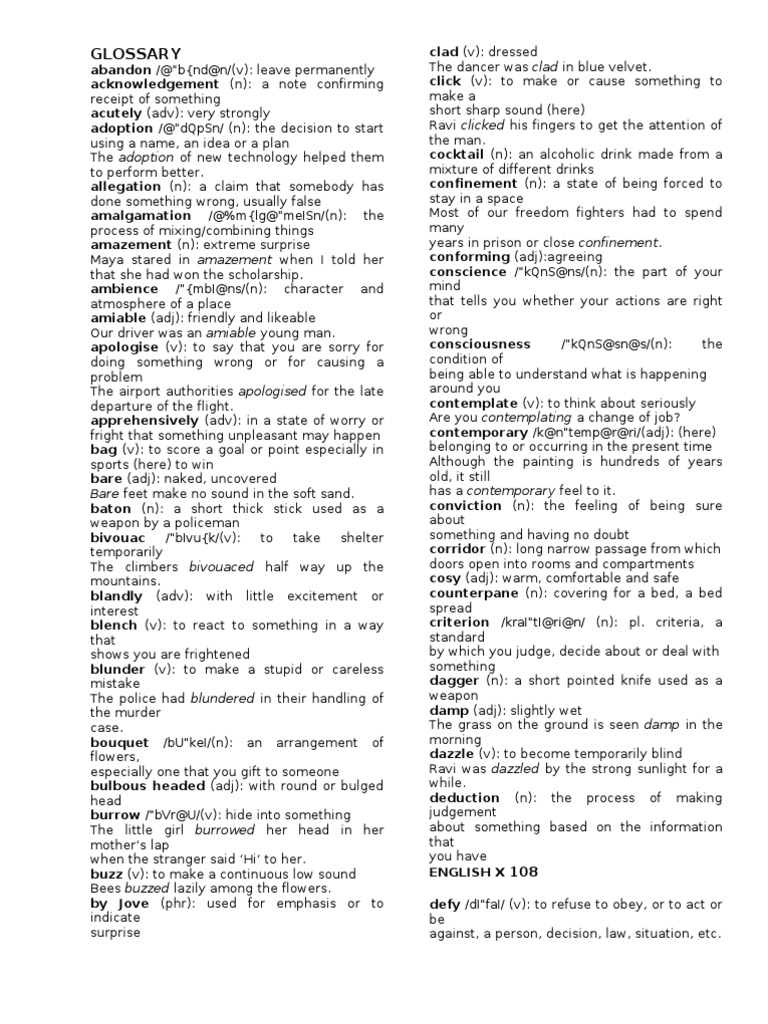 Glossary: A Reference Guide to Key Terms | PDF | Umbrella | Nature