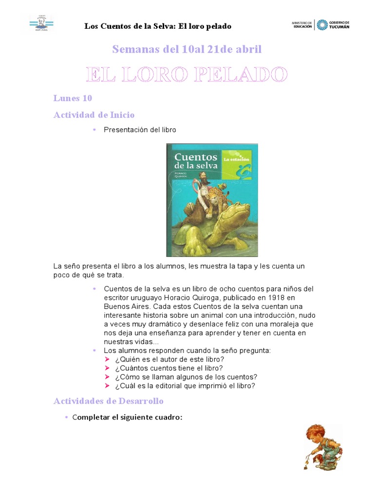 Secuencia El Loro Pelado | PDF | Sustantivo | Cuentos