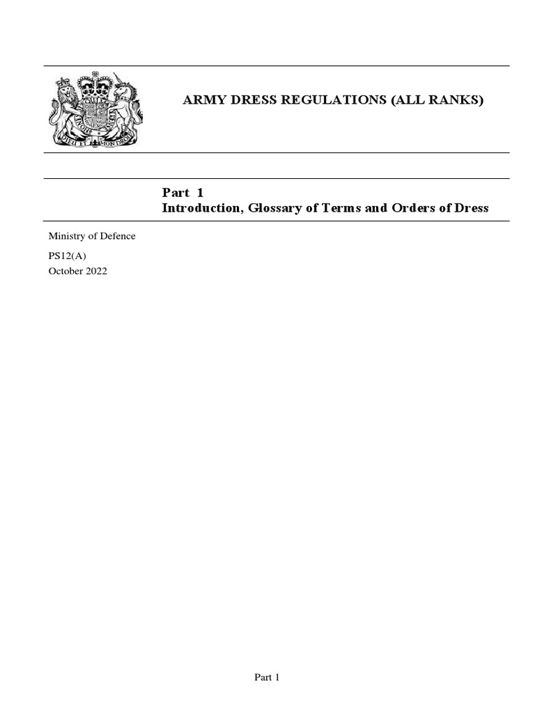 Indian Army Dress Regulations 2023 | PDF | Military | Uniforms