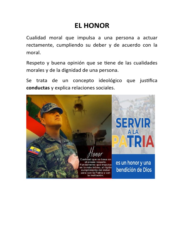 Definición Y Significado Del Honor Pdf