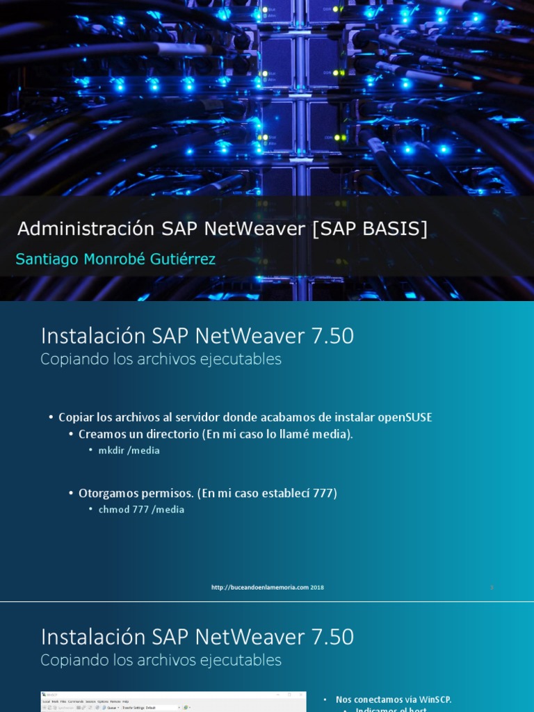 Instalación de SAP NetWeaver 7.50 | PDF | Archivo de computadora ...