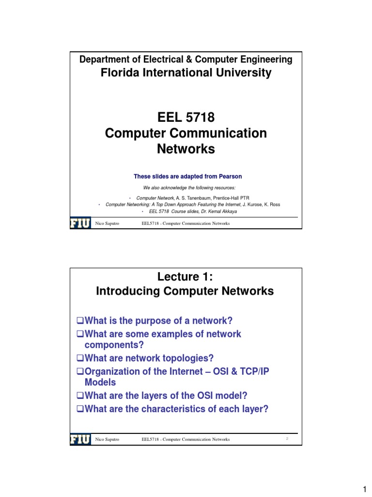 Lecture1 Ada Pdf Computer Network Network Topology