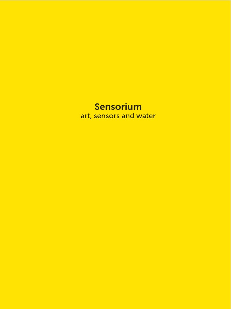 Sensorium Art, Sensors and Water | PDF | Rede de computadores | Science