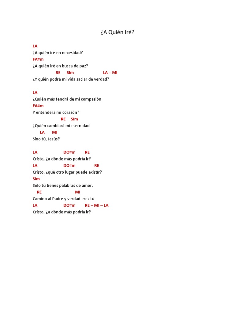 A Quién Iré | PDF