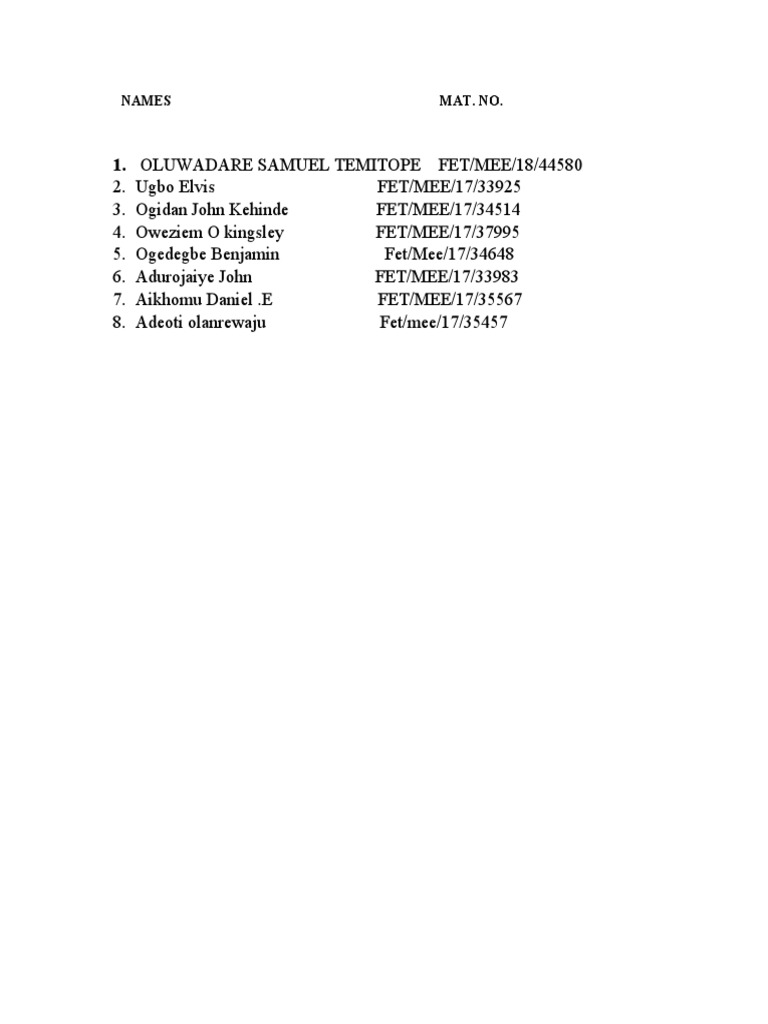 Mee 514 Assignment Group | PDF