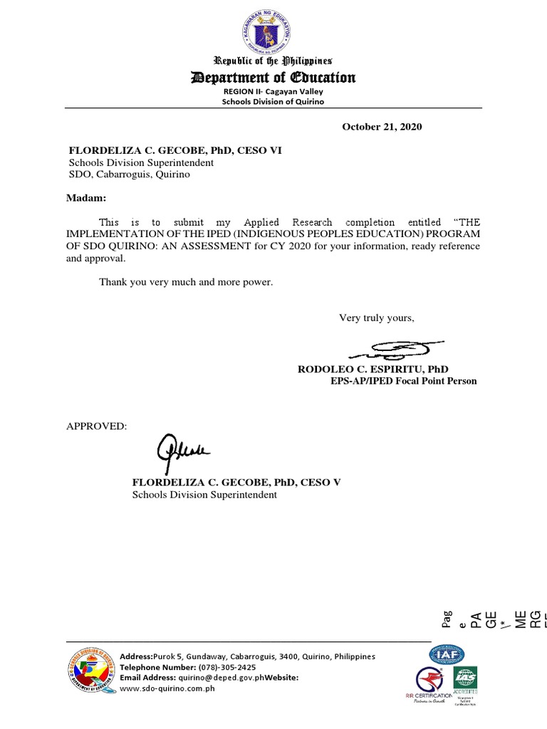 The Implementation of The Iped (Indigenous Peoples Education) Program ...