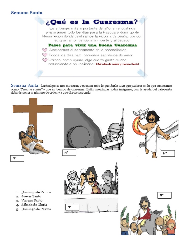 Actividades de Semana Santa para Niños | PDF | Estaciones de la Cruz ...