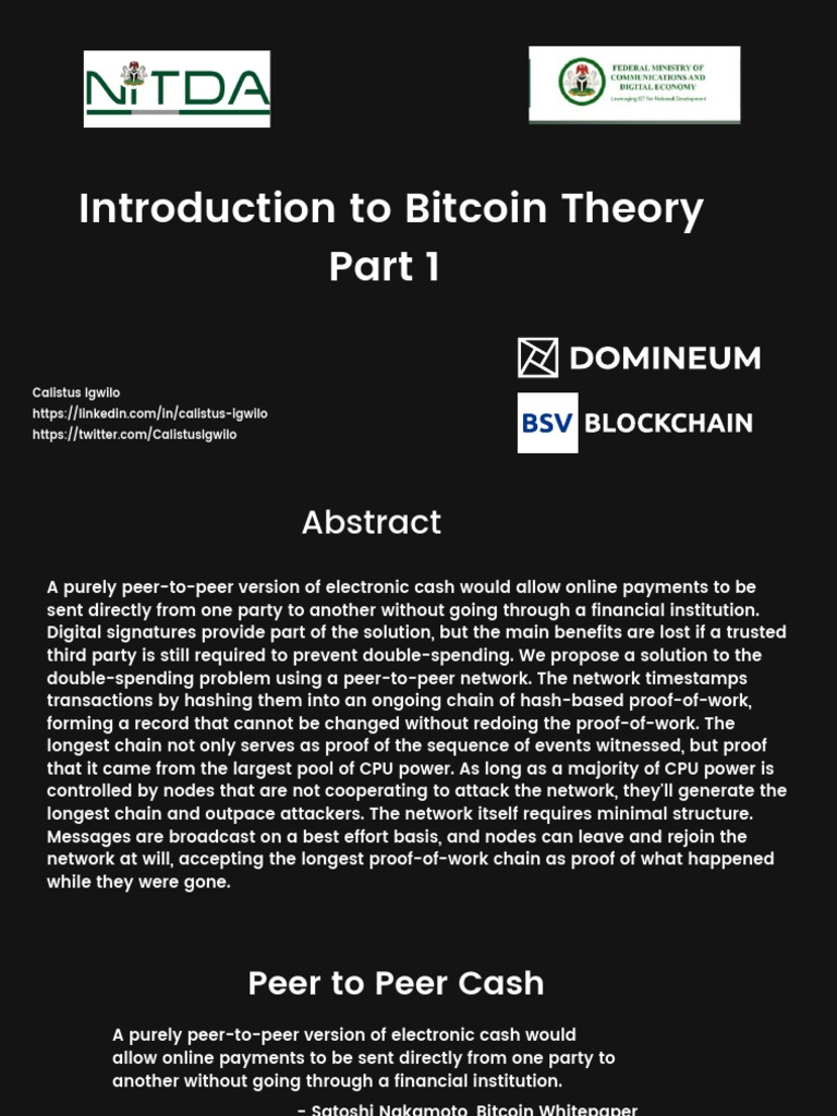 Part 1 | PDF | Bitcoin | Peer To Peer
