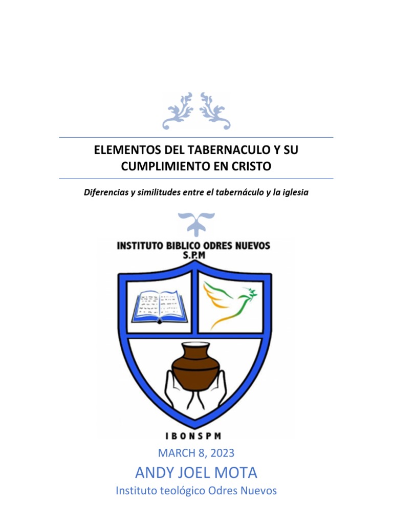 Elementos Del Tabernaculo y Su Cumplimiento en Cristo | PDF ...