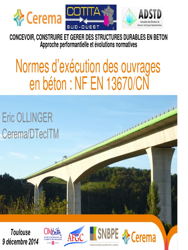 Normes D Exécution Des Ouvrages en Béton - NF EN 13670 - CN | PDF