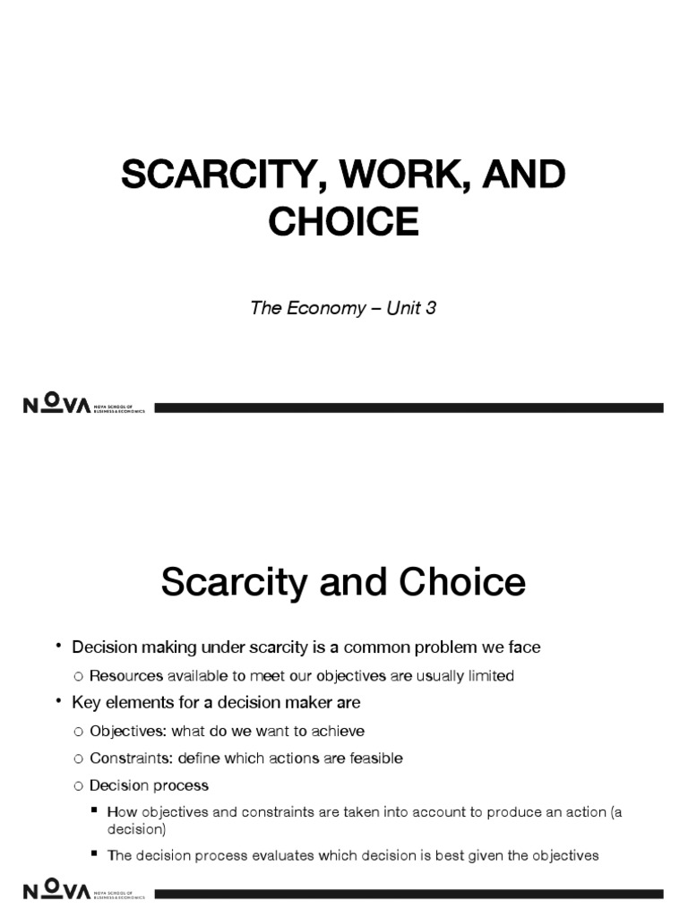 Scarcity, Choice, and Economic Decisions | PDF | Utility | Consumption ...