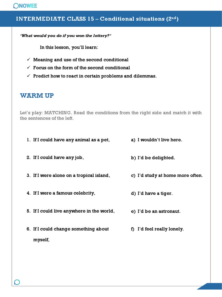 Conditional Situations (2nd) | PDF | Self-Improvement