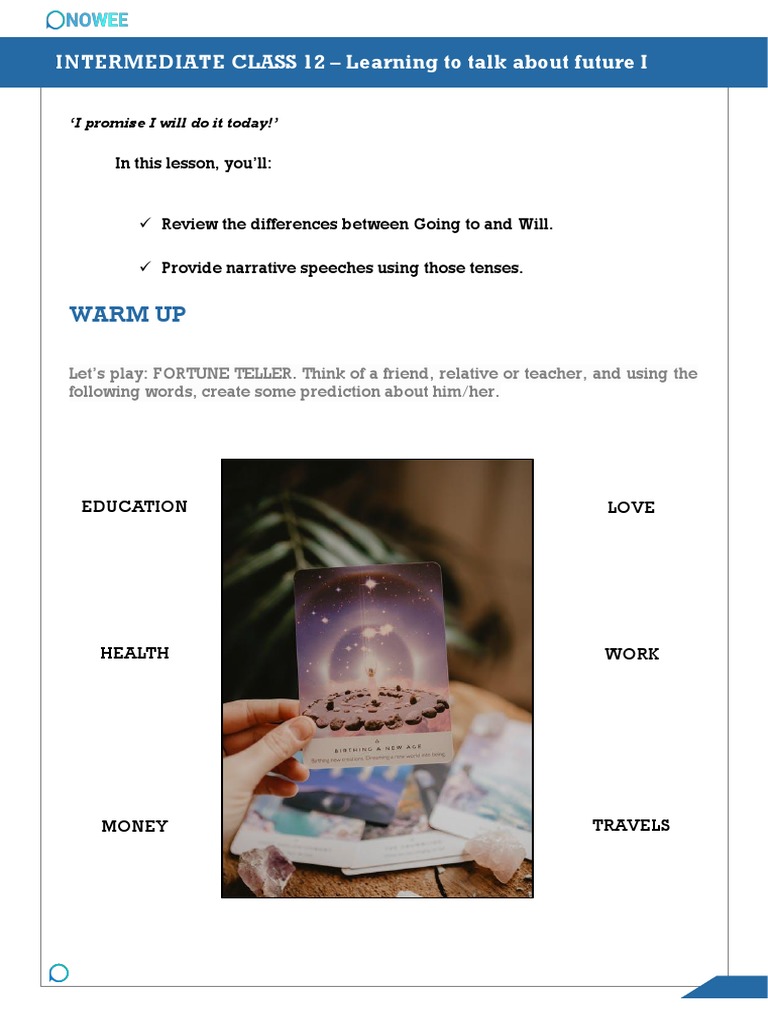 Learning To Talk About Future I | PDF