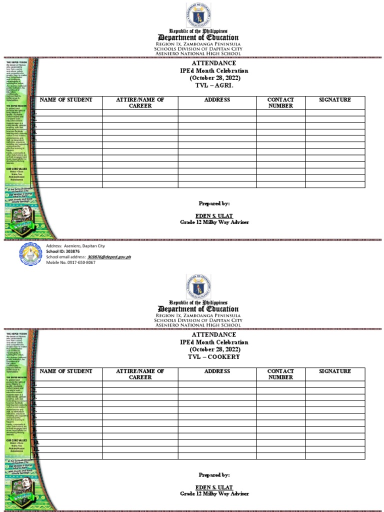 Iped Attendance | PDF