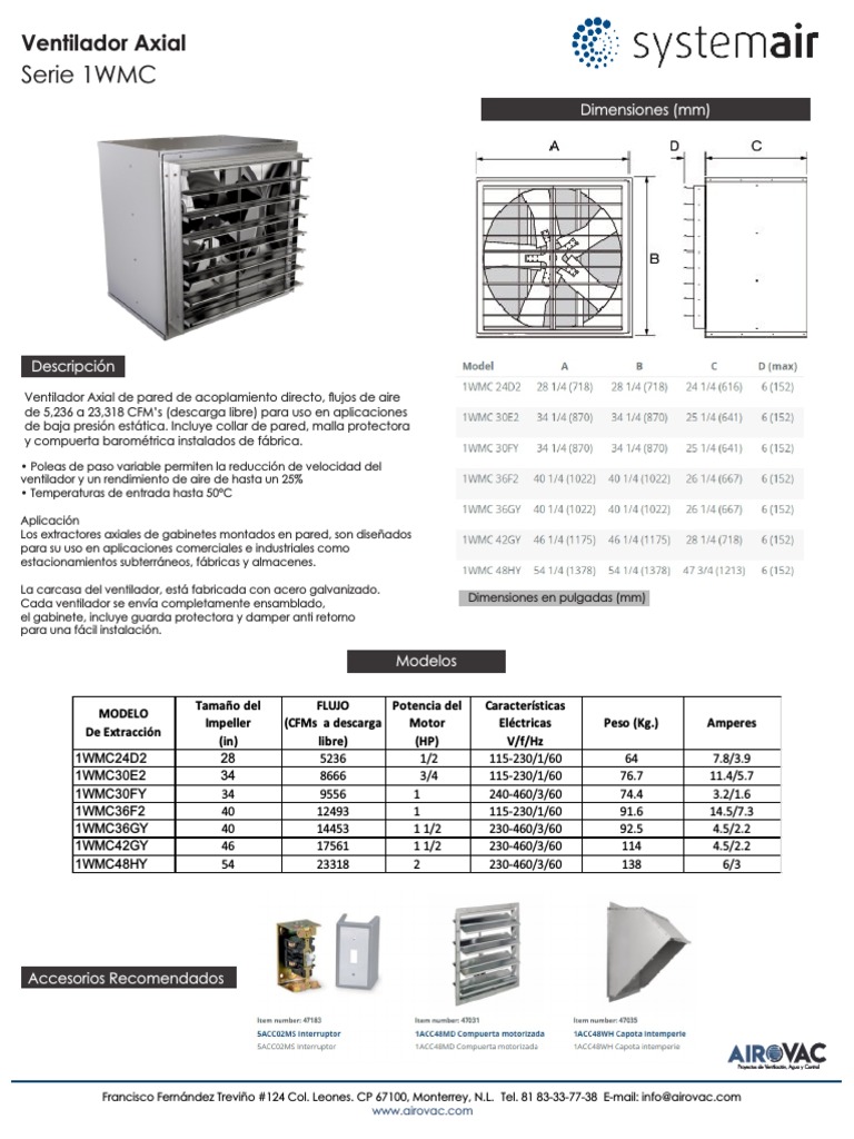 1WMC-Systemair | PDF | Vehículos | Ingeniería mecánica
