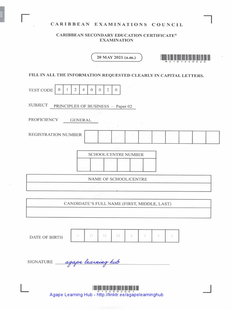 Pob 2021 p2 Answers | PDF | Money | Business