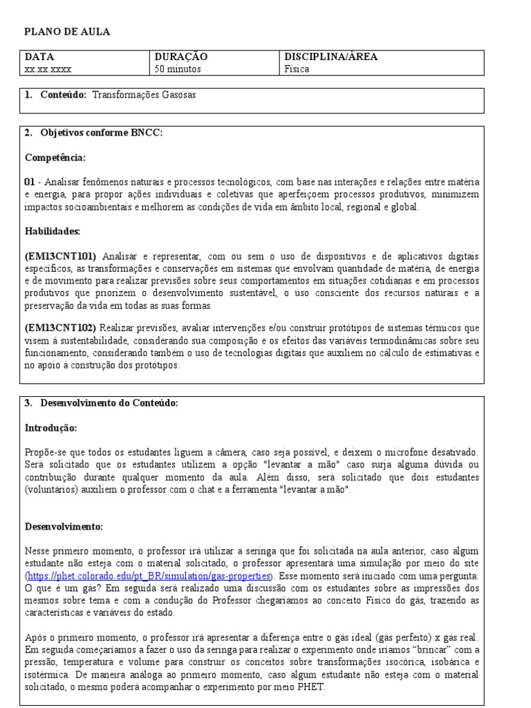 Plano de aula (Aula 09) - Ensino Remoto | PDF