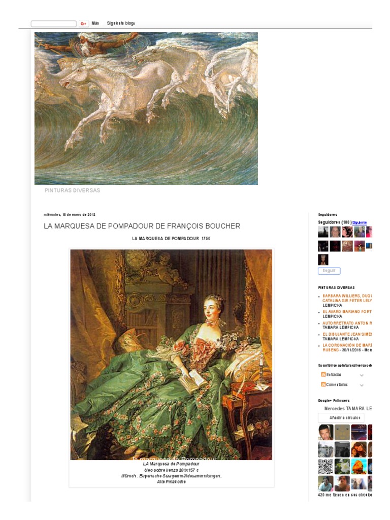 Retrato de la Marquesa de Pompadour | PDF