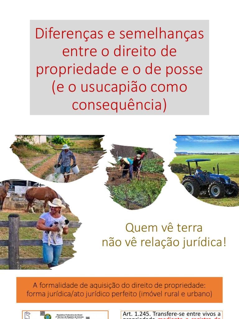 Propriedade e Posse de Imóveis Rurais | PDF | Propriedade | Propriedade ...