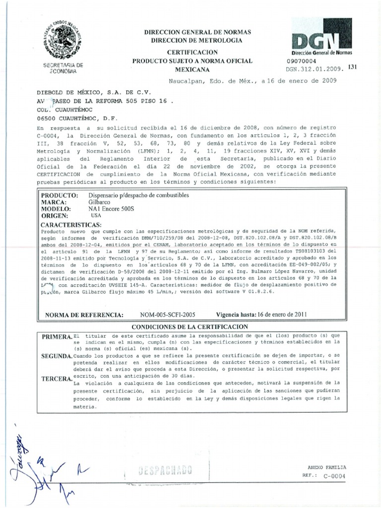 Ficha Tecnica Gilbarco Encoré 500s | PDF