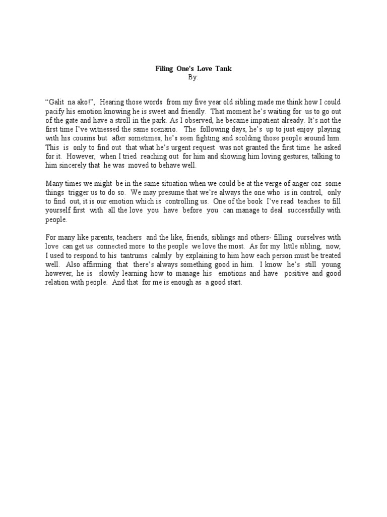 Filing Ones Love Tank | PDF