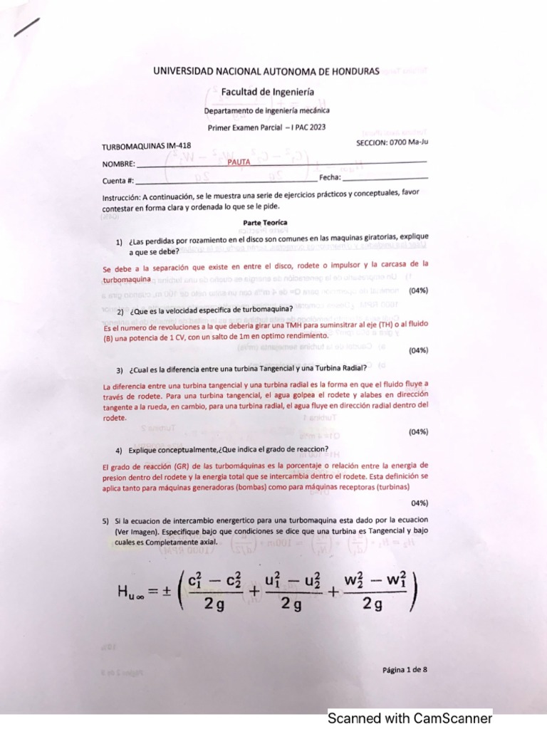 Pauta PrimerParcial Turbo 1PAC | PDF