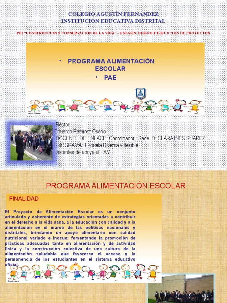 Programa de Alimentacion Escolar | PDF