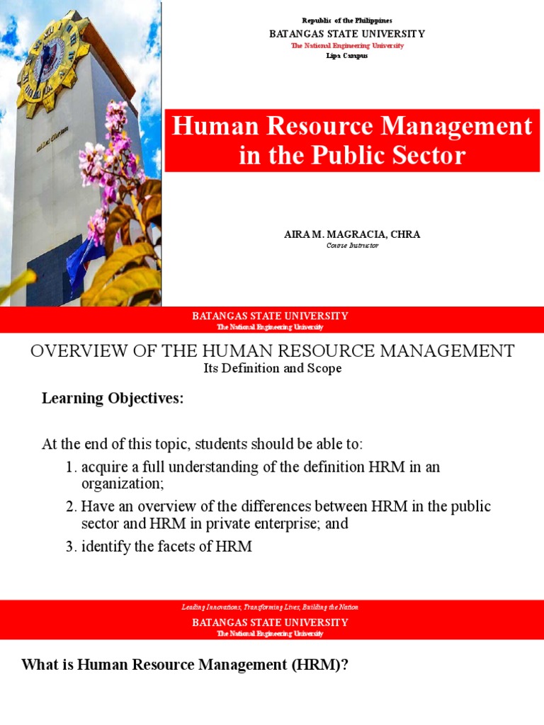 Public Sector HRM Overview and Practices | PDF | Human Resource ...