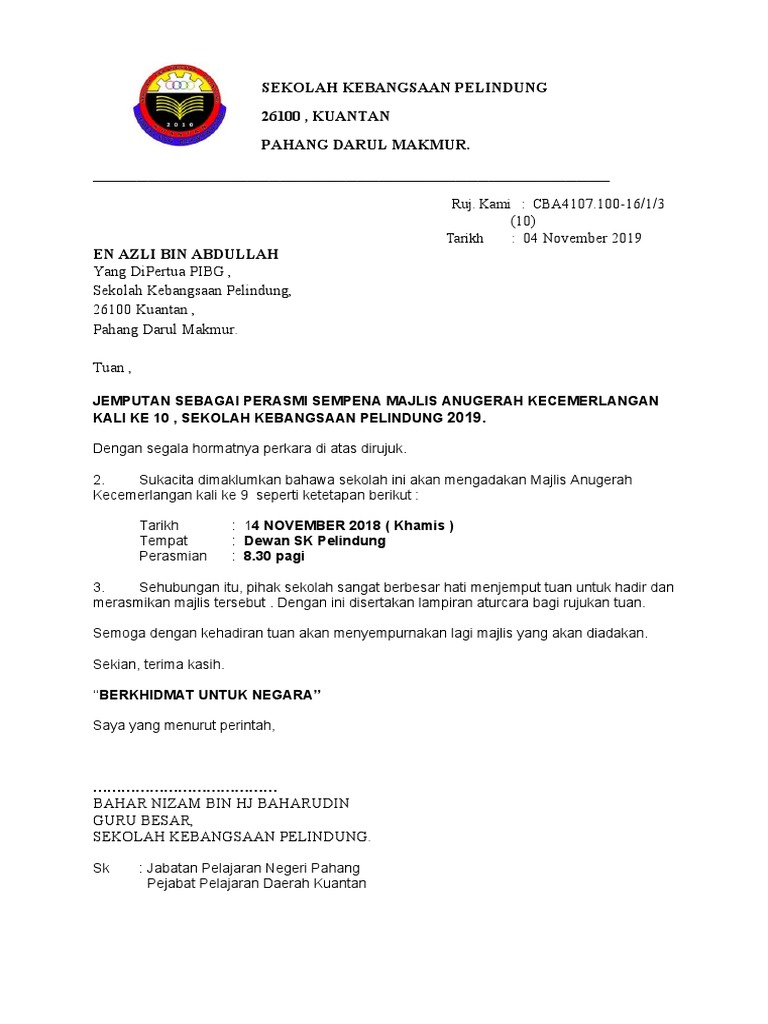 Surat Jemputan Perasmian | PDF